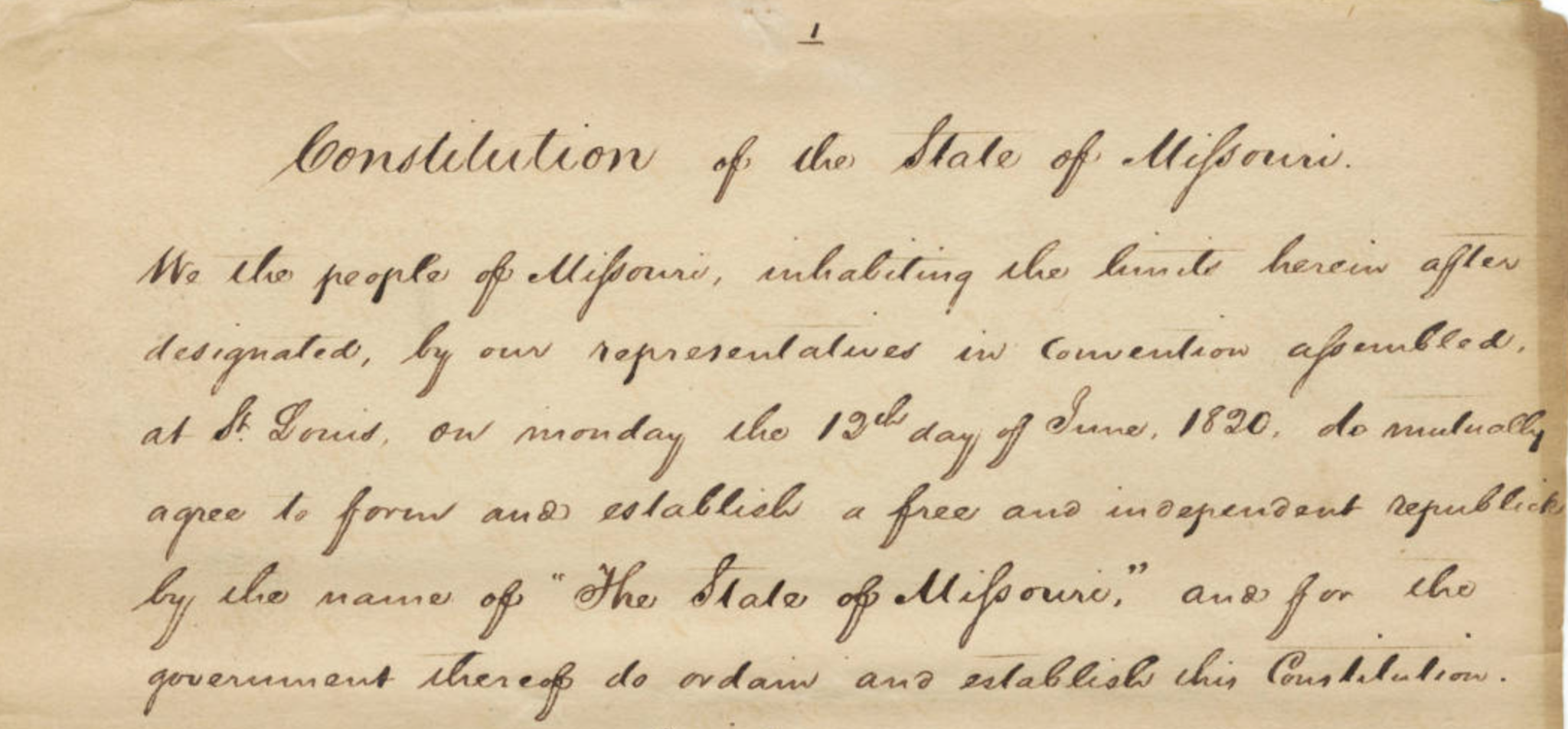 A look at Missouri’s first constitution - The Missouri Times